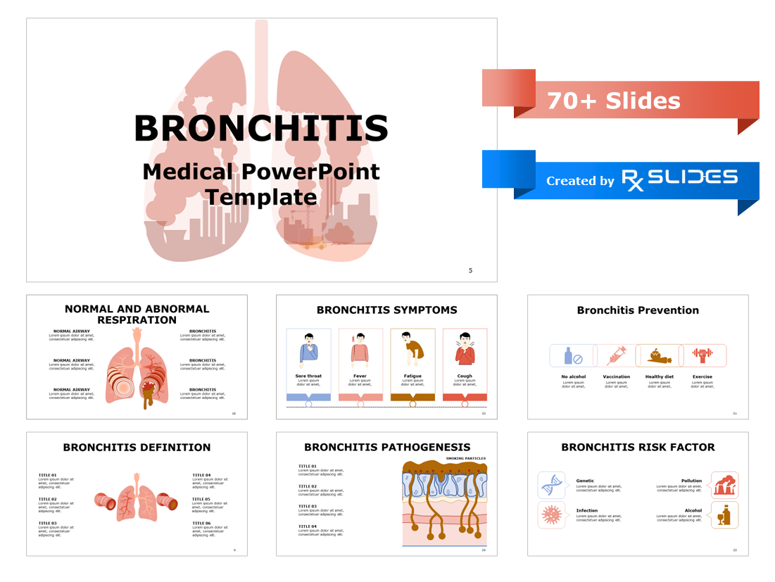 Download Bronchitis PowerPoint Template| RxSlides